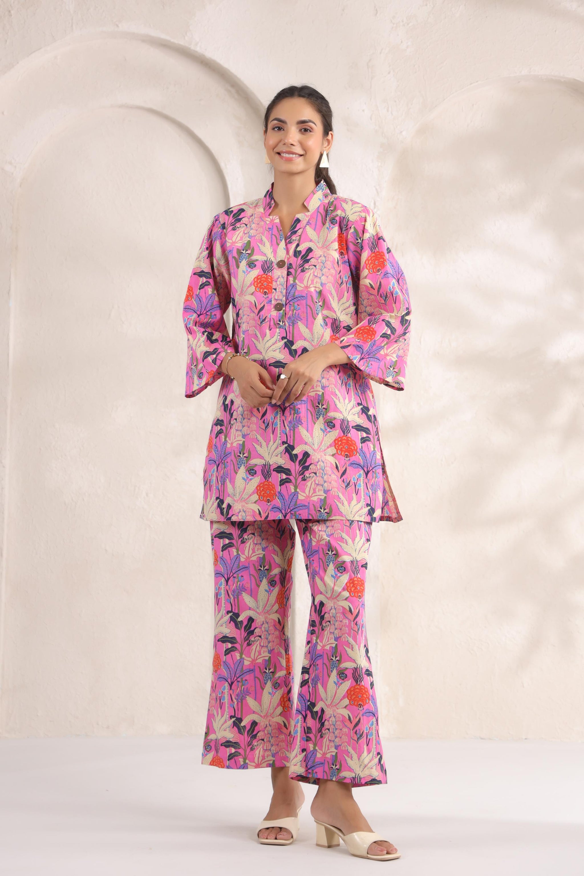 Flamingo Flora Cotton Co-ord Set